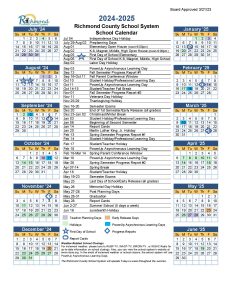 Richmond County Schools Calendar 2025-2026 PDF | Download