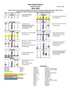 Kent School District Calendar 2026-2027 | Holidays