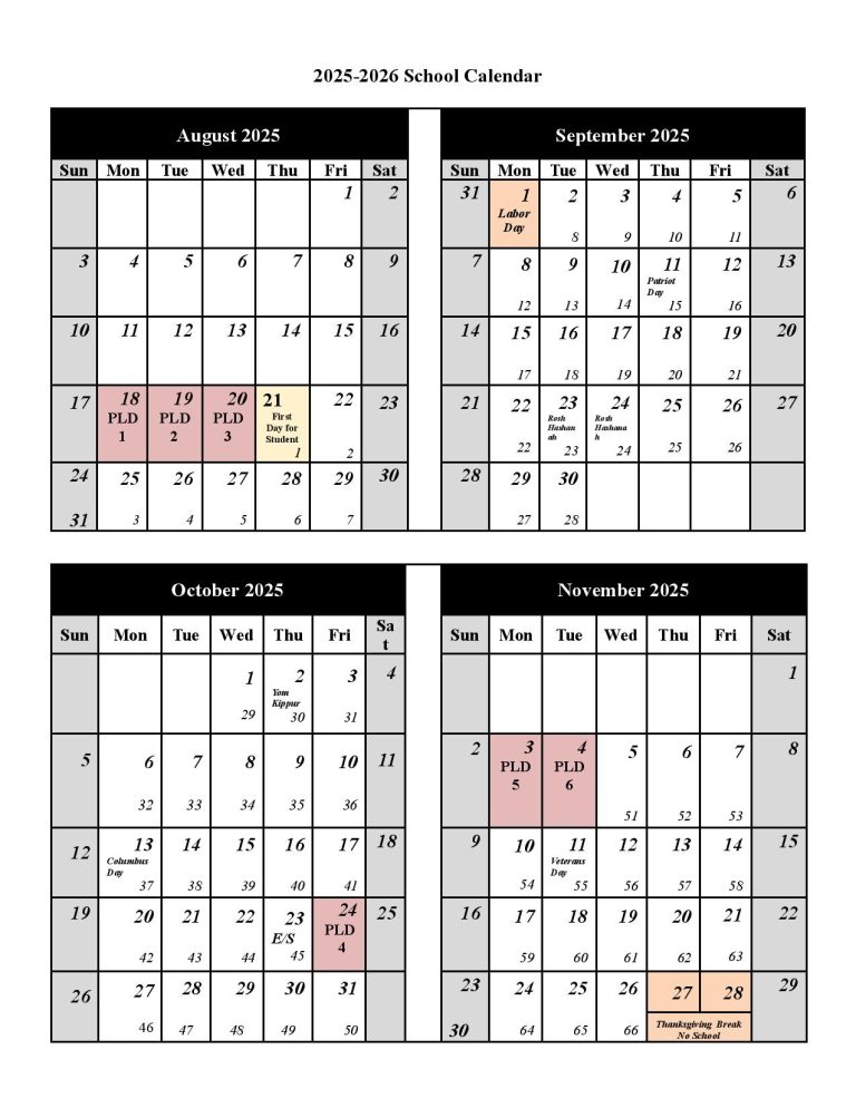 North Allegheny School District Calendar 2025-2026 | Holidays